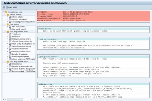 Errores en SAP – DUMPs – Jorge Ocampos